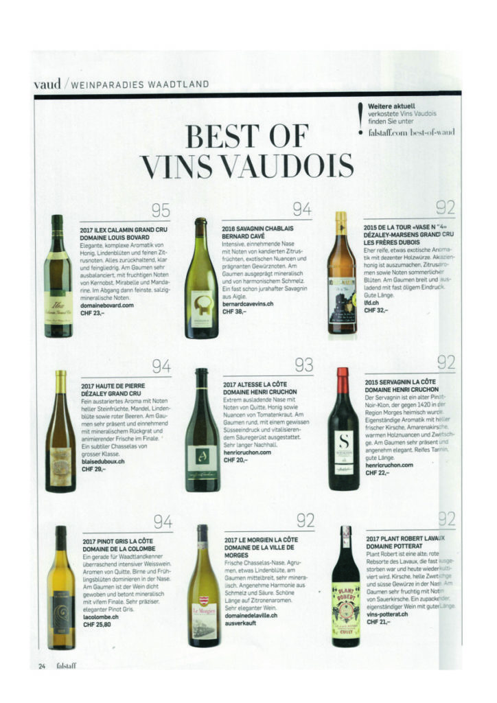 Best of vins vaudois – Henri Cruchon